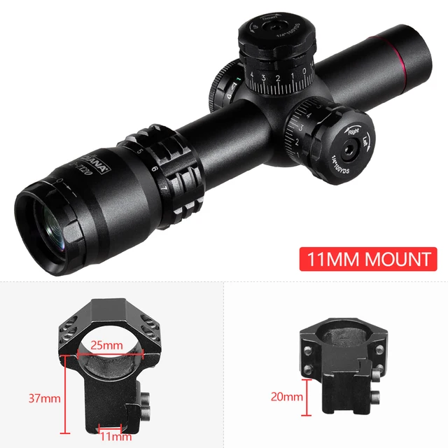 DIANA 2-7X20 Scope Tactics Hunting Optical Sight Air Rifle Scope Green ...