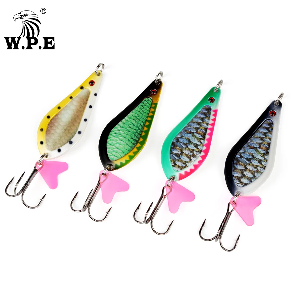 W.P.E 1pcs Spinner Fishing Lure 21g/24g/32g Metal Spoon Fishing Lure ...