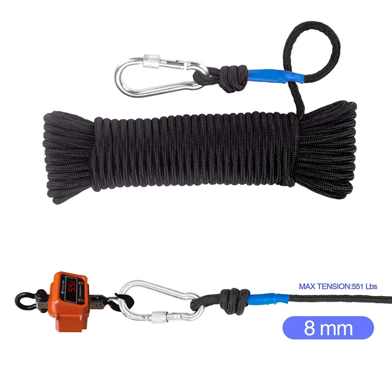 Fishing Magnet Rope 20 Meters, Heavy Rope with Safe Lock,Diameter 8Mm ...