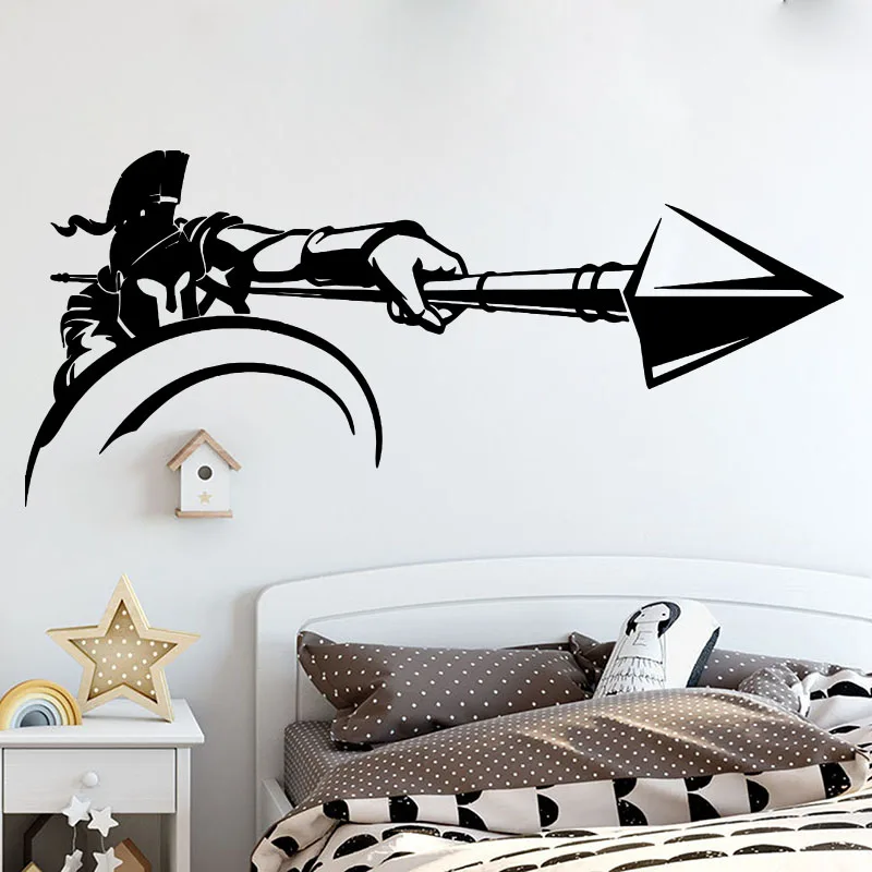 Ancient Spartan Warrior Spear War Greece Wall Sticker Sword Attack ...