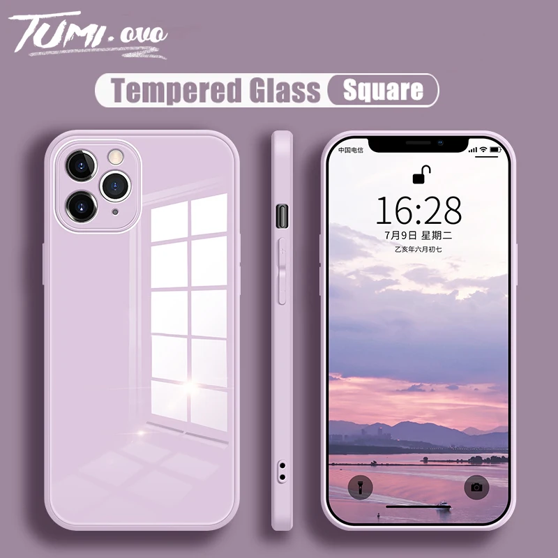 Original-Liquid-Silicone-Tempered-Glass-Case-For-iPhone-12-11-Pro-Max-X ...