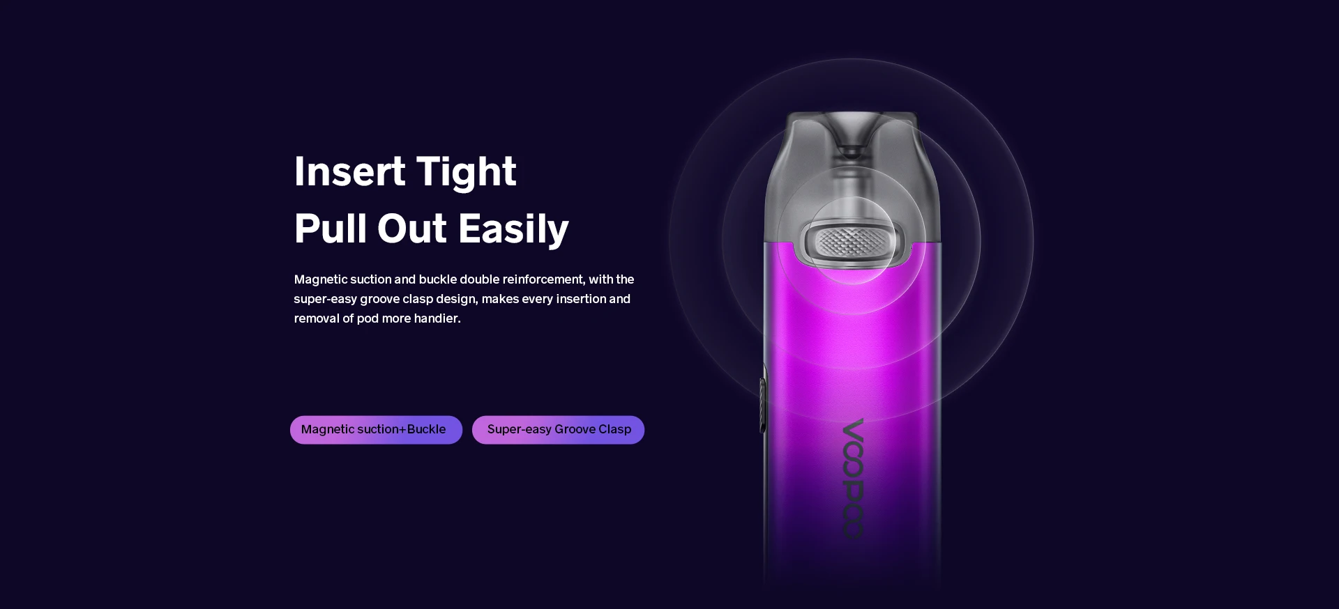 Original VOOPOO V.THRU Pro Pod Kit 900mAh Built-in Battery GENE Chip ...