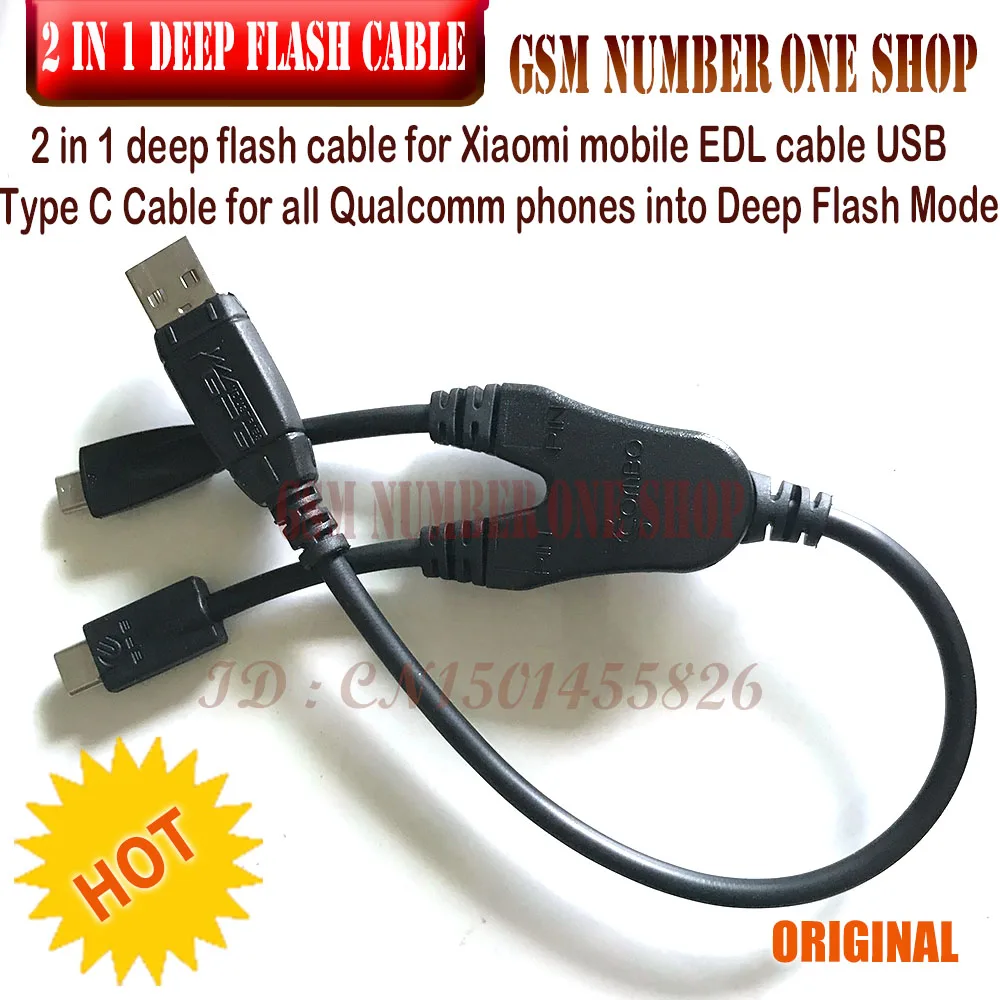 Cable de flash profundo 2 en 1 para móvil Xiaomi, cable EDL USB tipo C ...