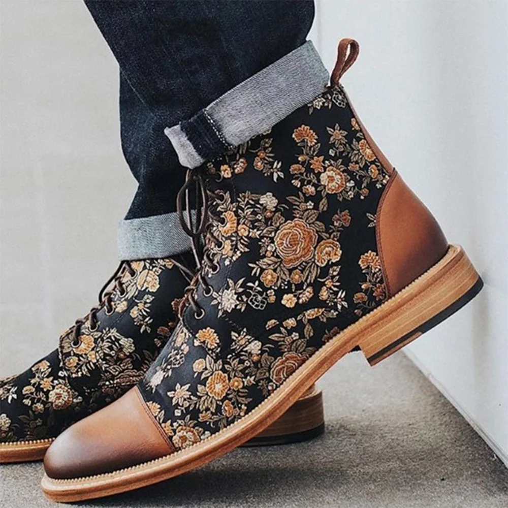 Floral Shoes Men