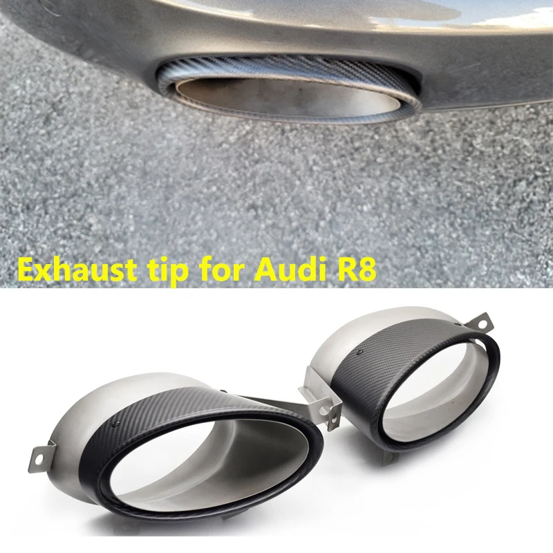 Ak Mufflertip 1 Pair Exhaust Tip For Audi R8 V10 2007-2012 Carbon Fiber ...