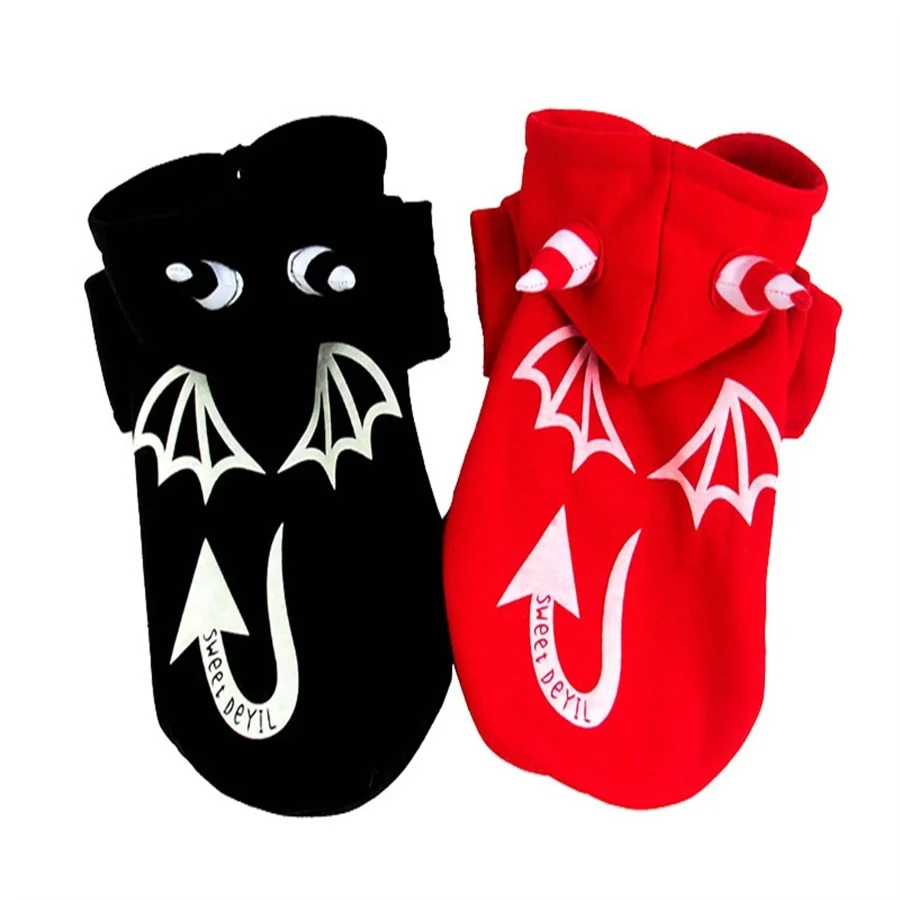 Halloween Devil Pet Clothes Winter Clothes Dog Cat Party Casual Costume ...