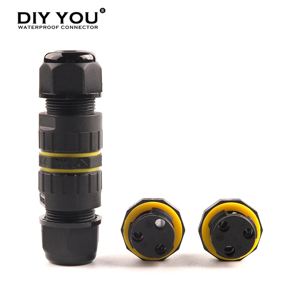 M16 Ip68 Waterproof Connector 2 Pin 3 Pin Electrical Terminal Adapter ...