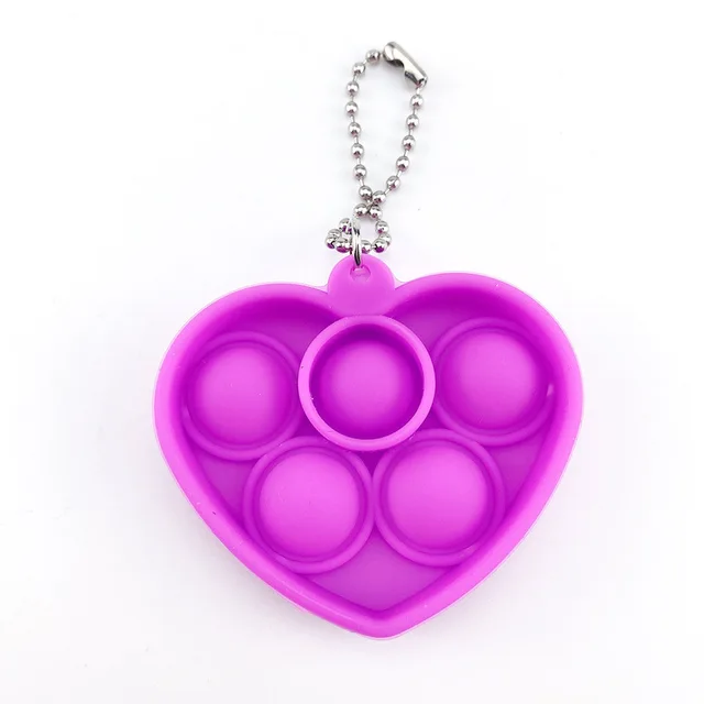 Mini Unicorn Shaped Push Popit Toy Fidget Cartoon Keychain Pop It ...