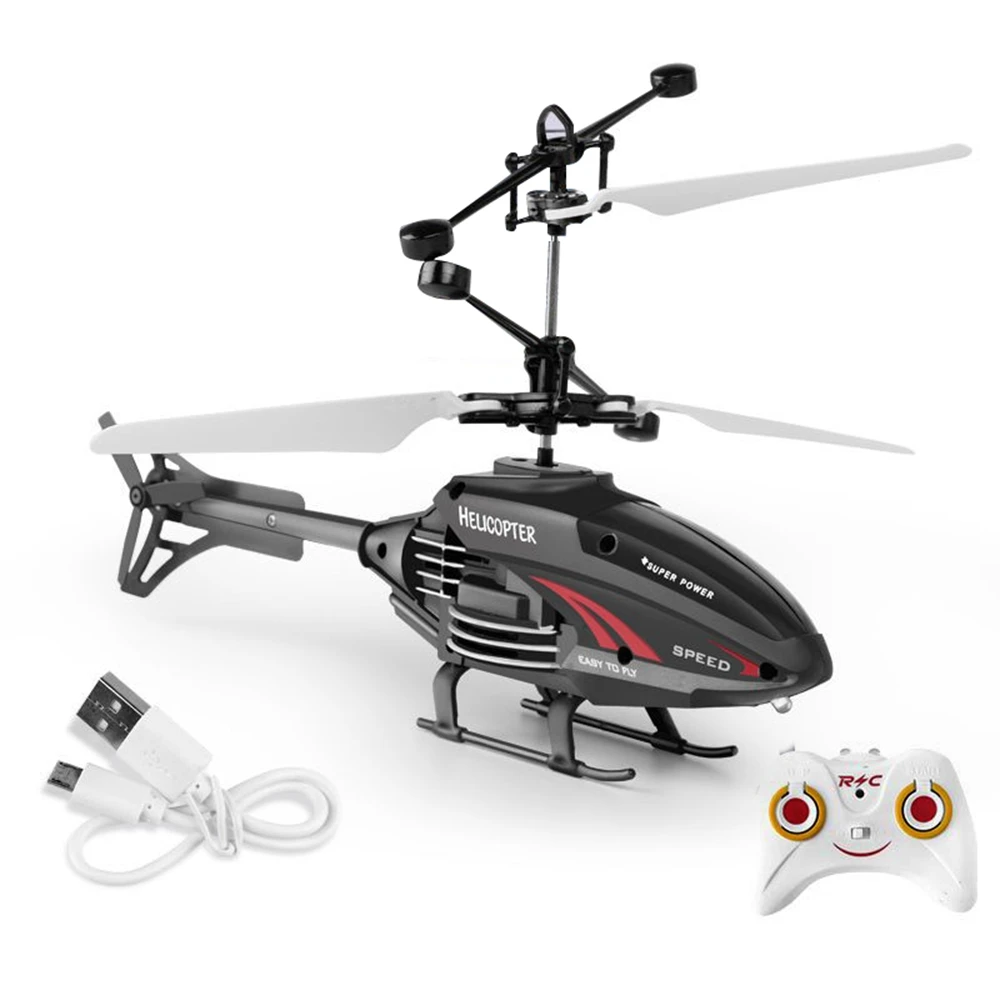 Helicopter RC Mini Drone Rechargeable Infrared Induction Remote Control ...