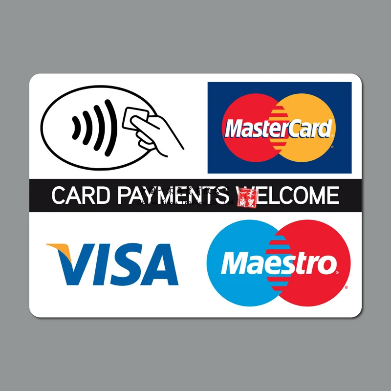 We Accept Credit Card Signs