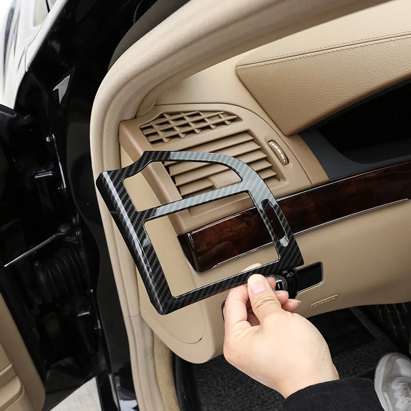 For Mercedes Benz S Class W221 2008-2013 ABS Silver/Carbon Car Central ...