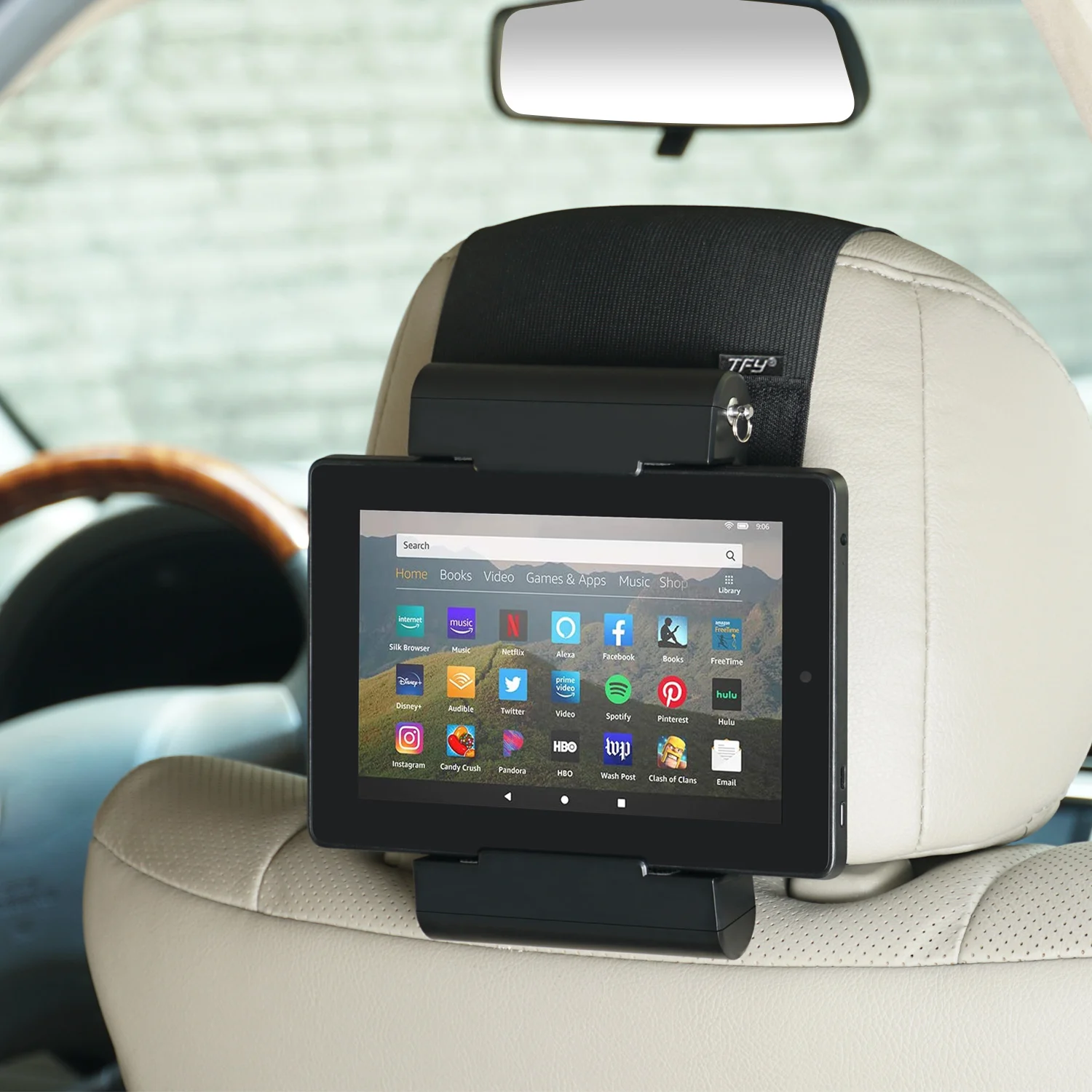 Kindle-Car-Mount-TFY-Universal-Car-Headrest-Tablet-Holder-for-Kindle ...