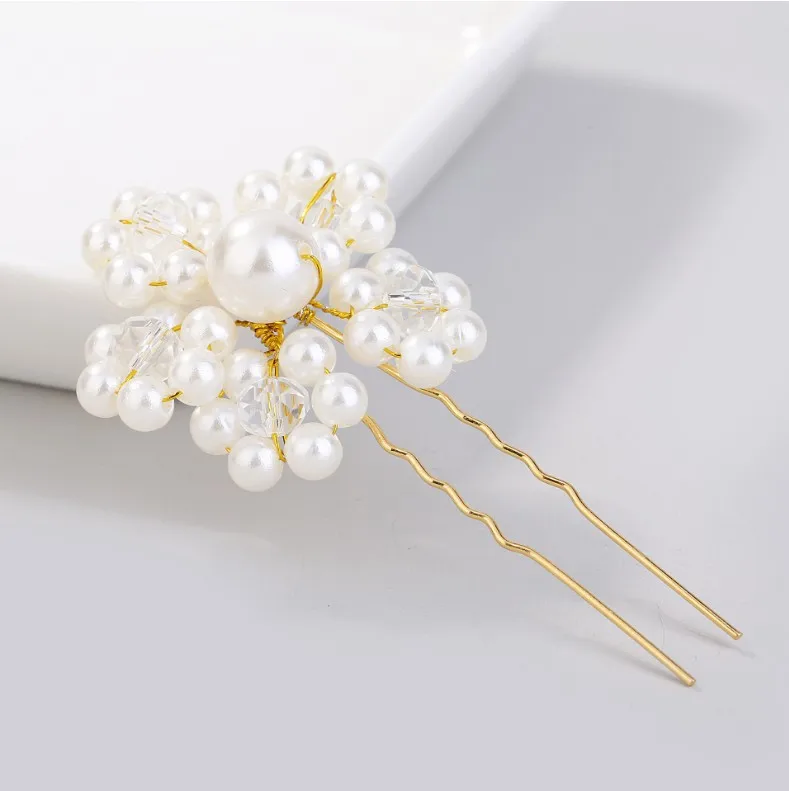 Fashion European style bridal Flower hair stick pageant Wedding party ...