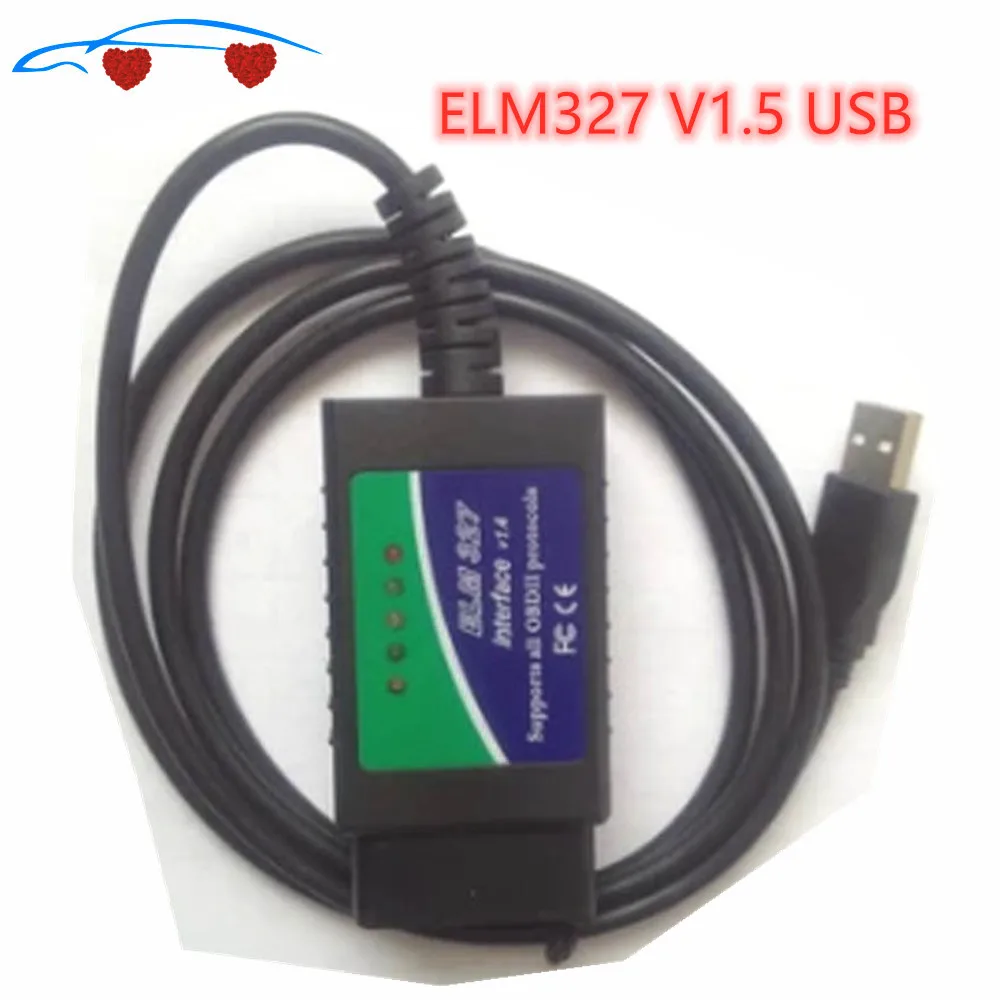 OBDII 프로토콜 테스트 ELM 327 OBD 버전 1.5 PC 기반 스캔 도구, 자동차 진단 코드 리더, ELM327 V1.5 USB OBD2 지원|코드 판독기 및 스캔 ...