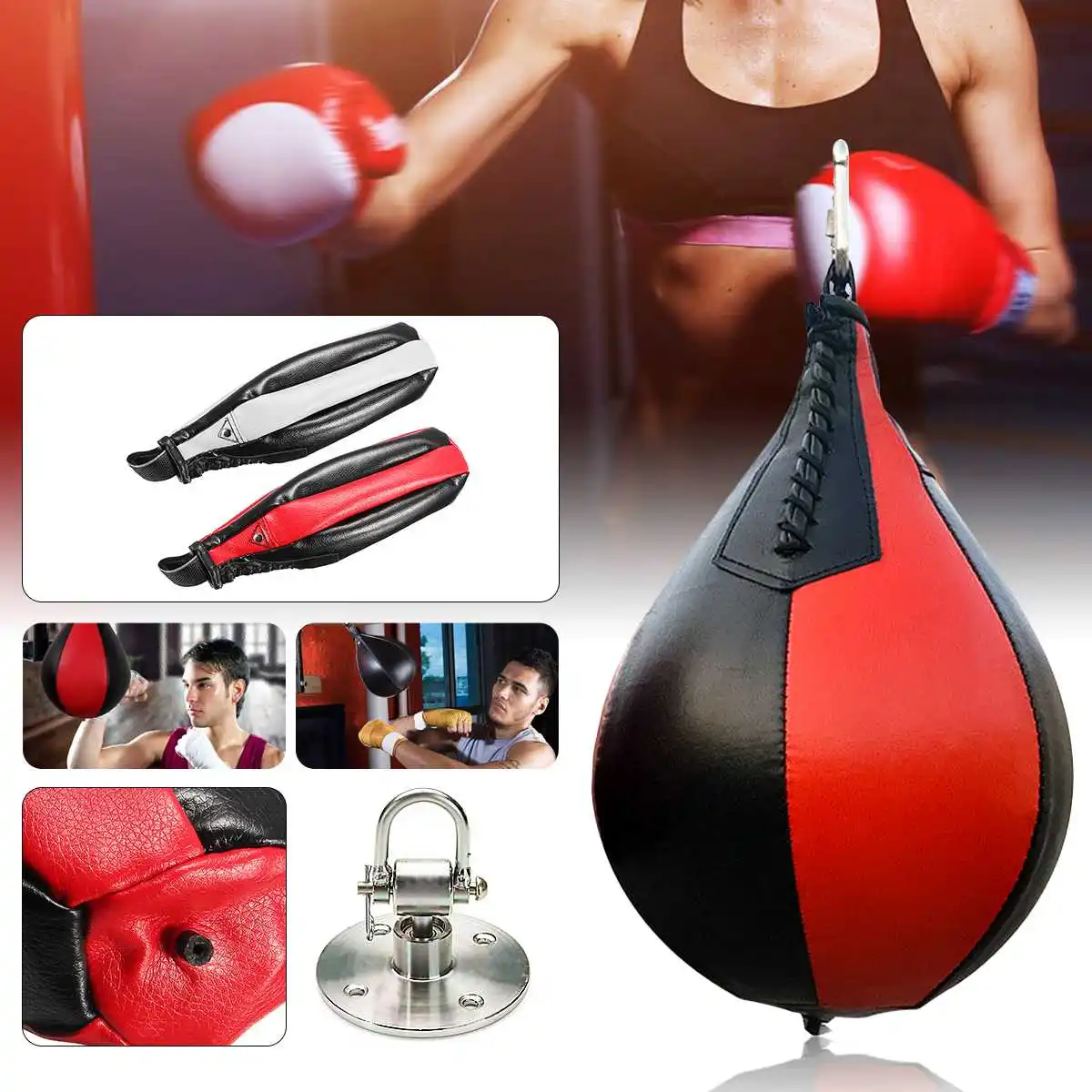 1pc PU Boxing Training Punching Bag Fitness Muay Thai Double End Boxing ...
