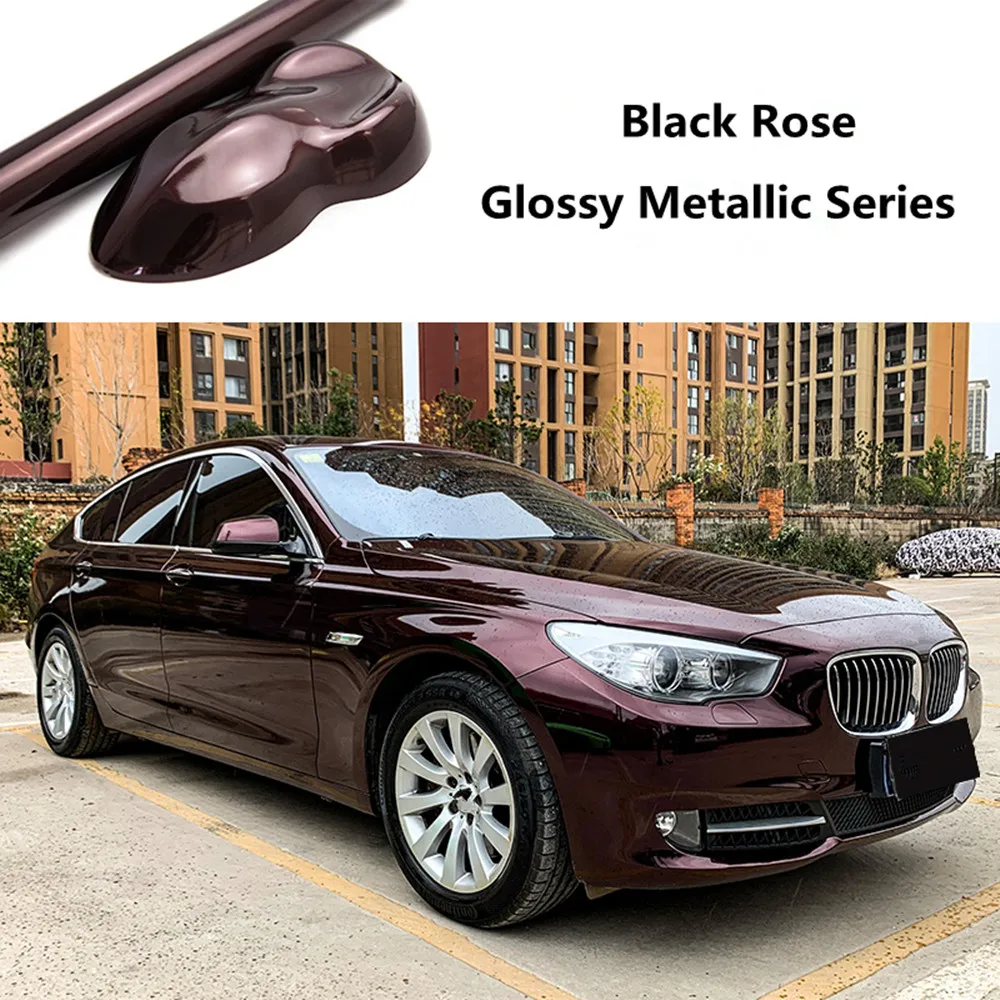 Sunice Supper Glossy Metallic Black Rose Vinyl Car Body Wrap Sheet ...