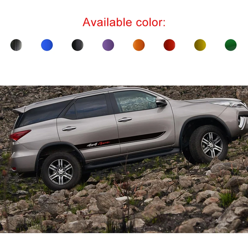 Fit For Toyota Fortuner 2015 2016 2017 2018 2019 Car Sticker Side Door ...