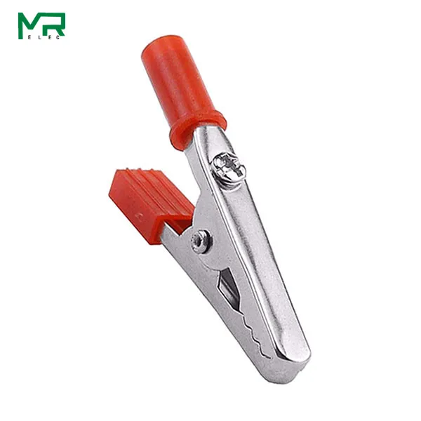 Insulated Crocodile clip Plastic Handle Cable Lead Test Charging Clamp ...
