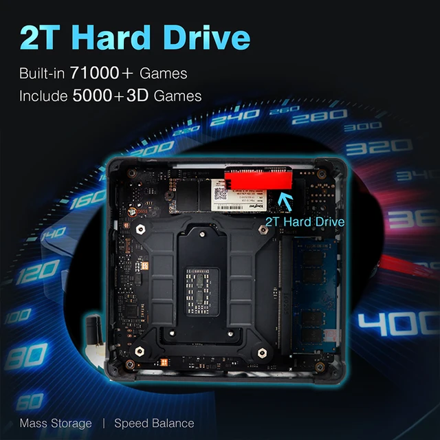 Super Console PC Box WIFI Retro Video Game Console Windows 10 Pro With ...