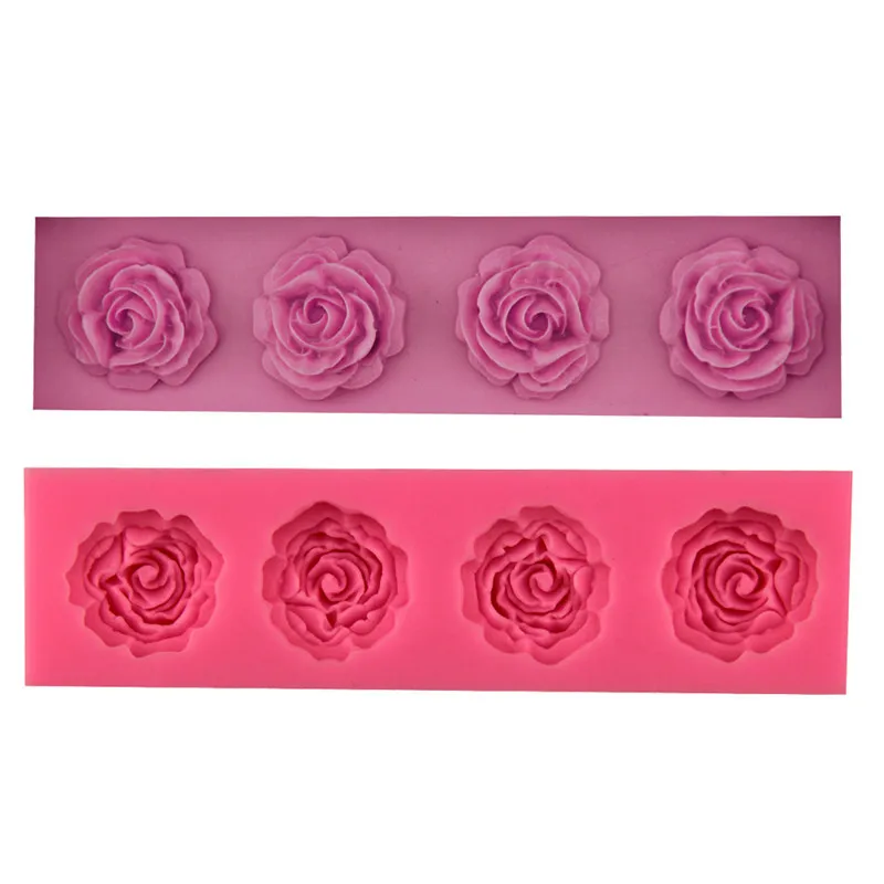 Rose Flower Modeling Silicone Mold Chocolate Turning Sugar Cake Baking ...