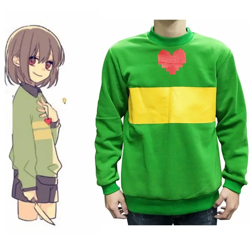 Unisex Anime Cos Undertale Sans Chara O-neck Hoodie Cosplay Costumes ...