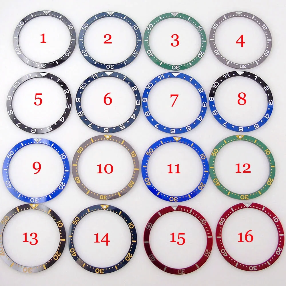 Flat-38mm-31-5mm-Ceramic-Watch-Bezel-Ring-Blue-Red-Green-Black-Insert ...