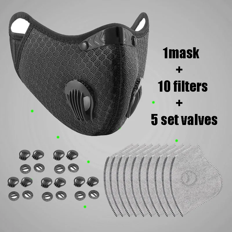 Cycling-Face-Mask-Sport-Washable-Reusable-with-Filter-Dust-MaskSummer ...