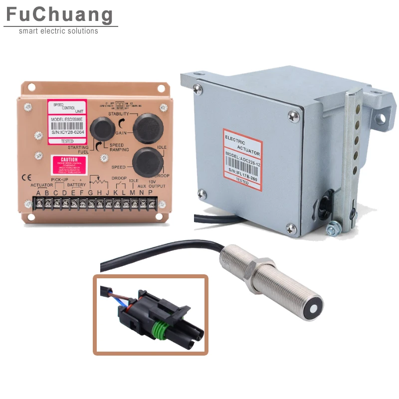 1pcs External Actuator Adc225 12v Or 24 + 1pcs Governor 5500e + 1pcs ...