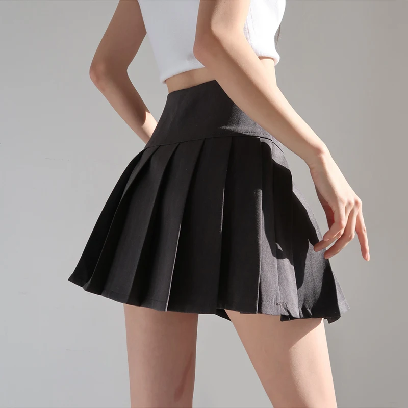 Women Petite High Rise Pleated Mini Skirt With Zip-side Fastening ...