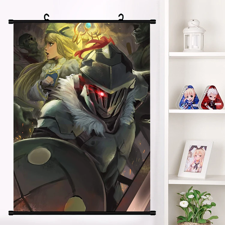 Anime Goblin Slayer Sword Maiden Cosplay Wall Scroll Cartoon Mural ...