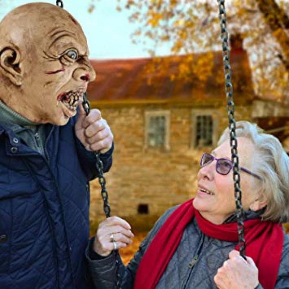 Halloween Scary Head Bleeding Cosplay Mask For Party - AllCosplay.com