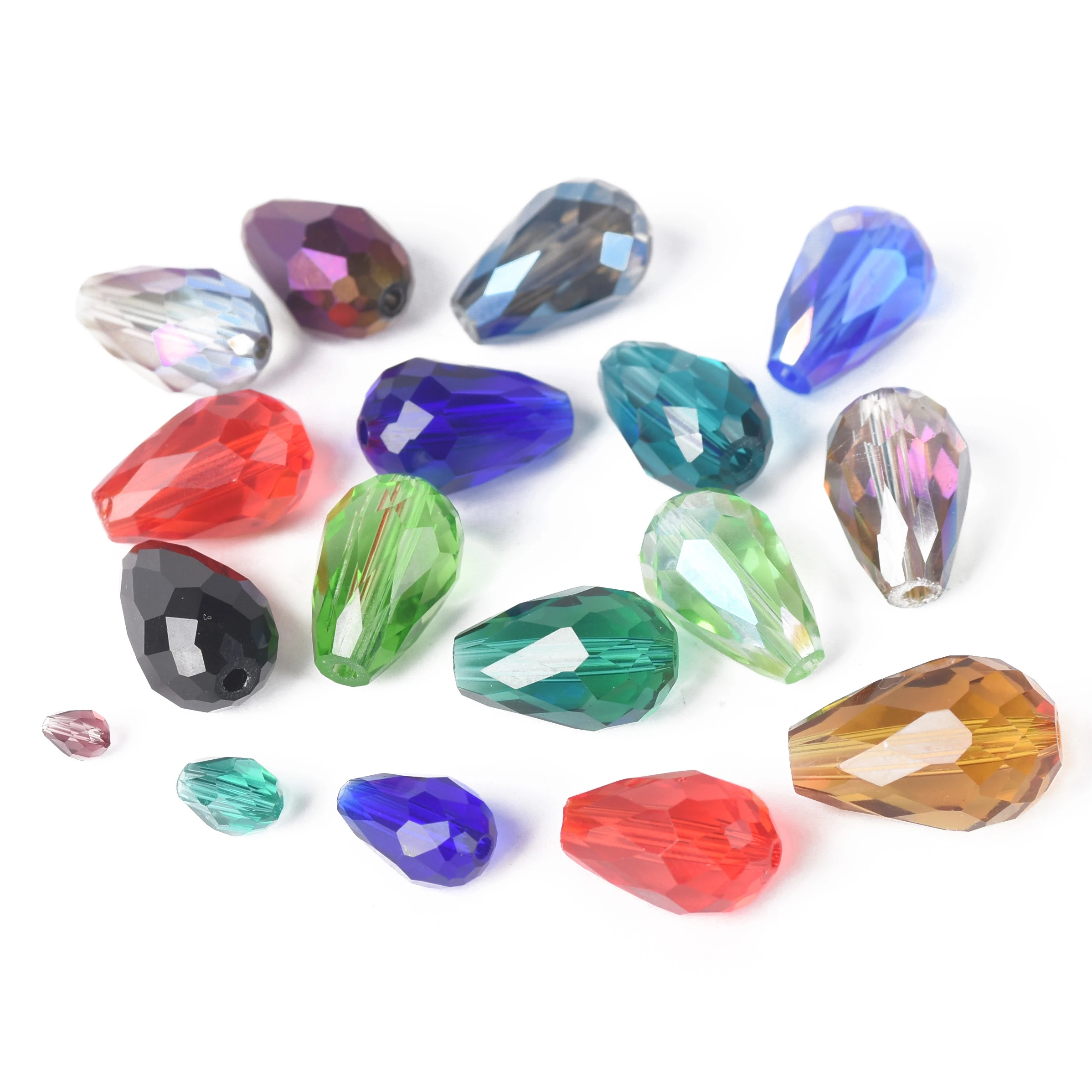 Teardrop Pear Shape Faceted Crystal Glass 5x3mm 7x5mm 12x8mm 15x10mm ...