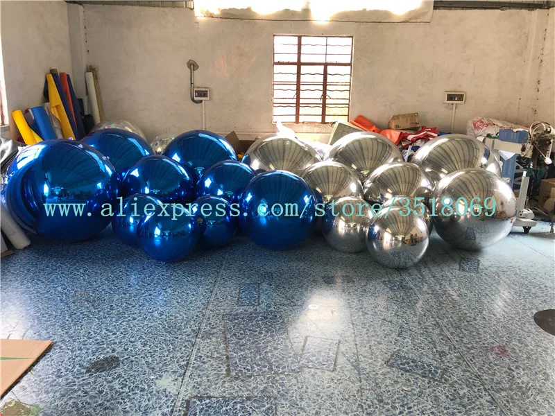 Large inflatable mirror ball, pvc inflatable mirror ball, used for mall ...