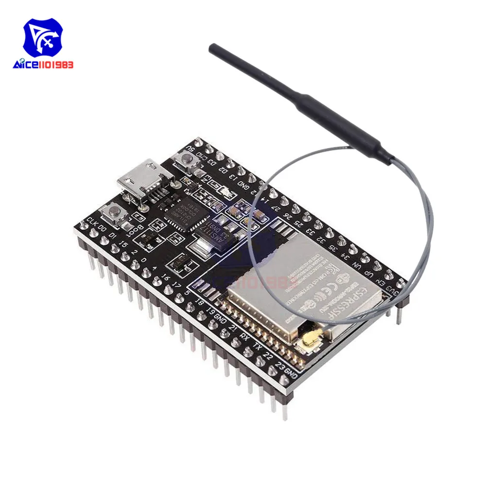 Circuits intégrés,32U with Antenna--Carte De Développement Wifi Bluetooth Esp32, Esp32-devkitc ...