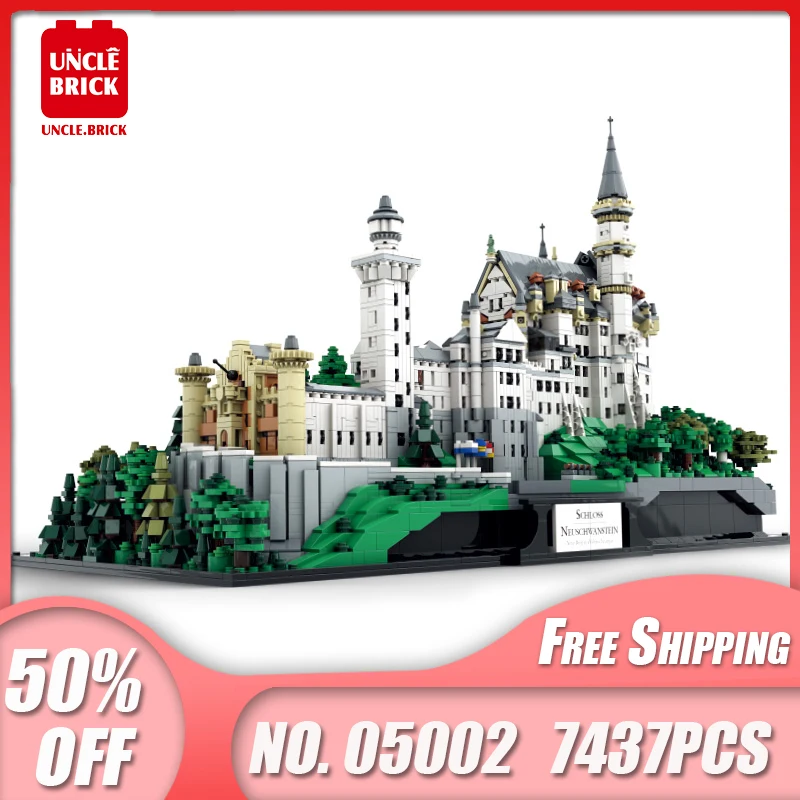 For Kids Germany Swan Stone Castle Building Set - 2800 Piece Micro ...