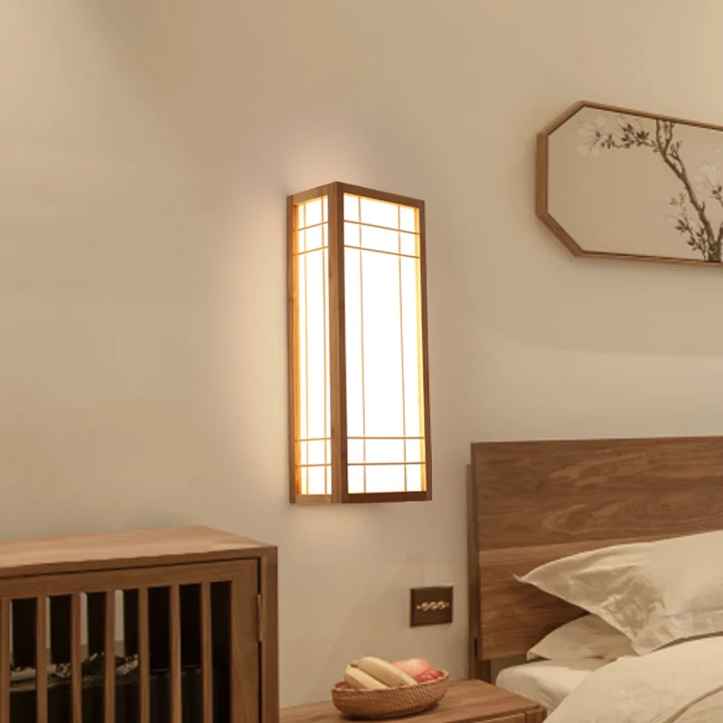 Modern japanese wall lamp Tatami Style minimalist wall light LED for ...