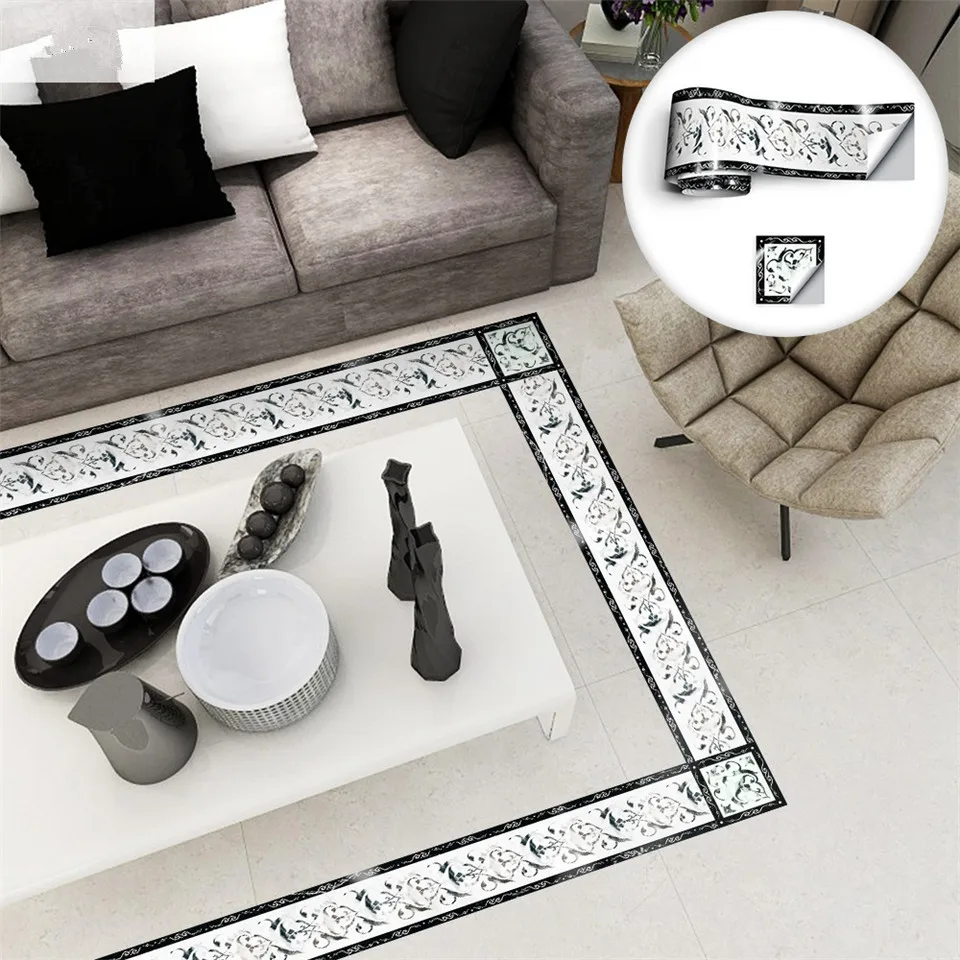 10x300cm Ground Decorative Border Sticker Self Adhesive PVC Waterproof ...