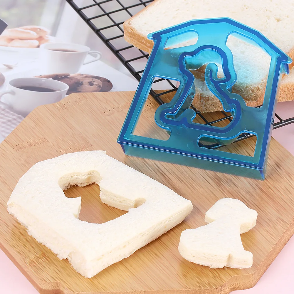Diy 어린이 절단 샌드위치 만화 공룡 스타 심장 모양의 스테인레스 스틸 빵 금형 쿠키 커터 토스트 베이킹 케이크 금형와플 틀