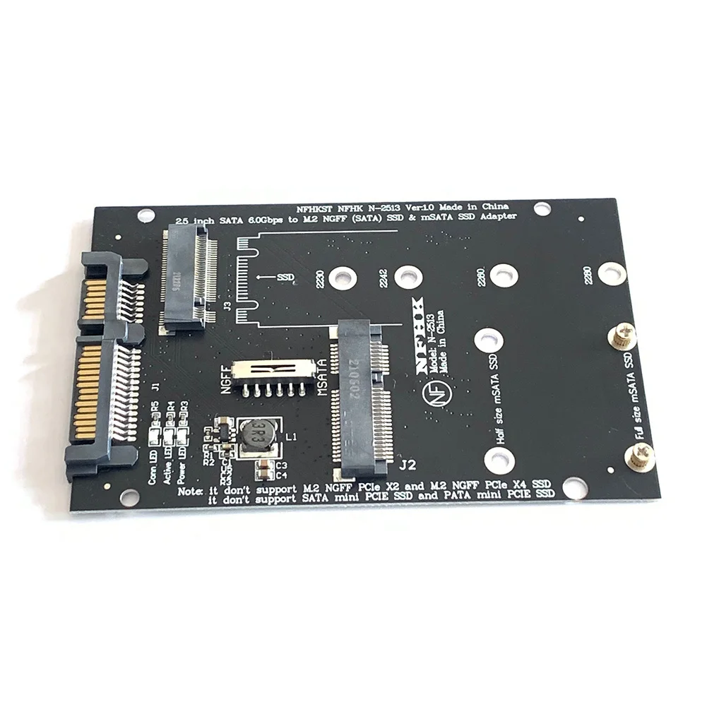2 em 1 pc riser m.2 ngff msata ssd para sata 7 15pin 2.5 polegada ...