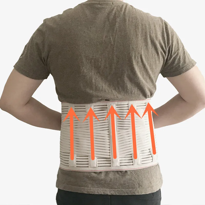 Lumbar Back Brace Compression Belt Elastic Support Adjustable Dual ...