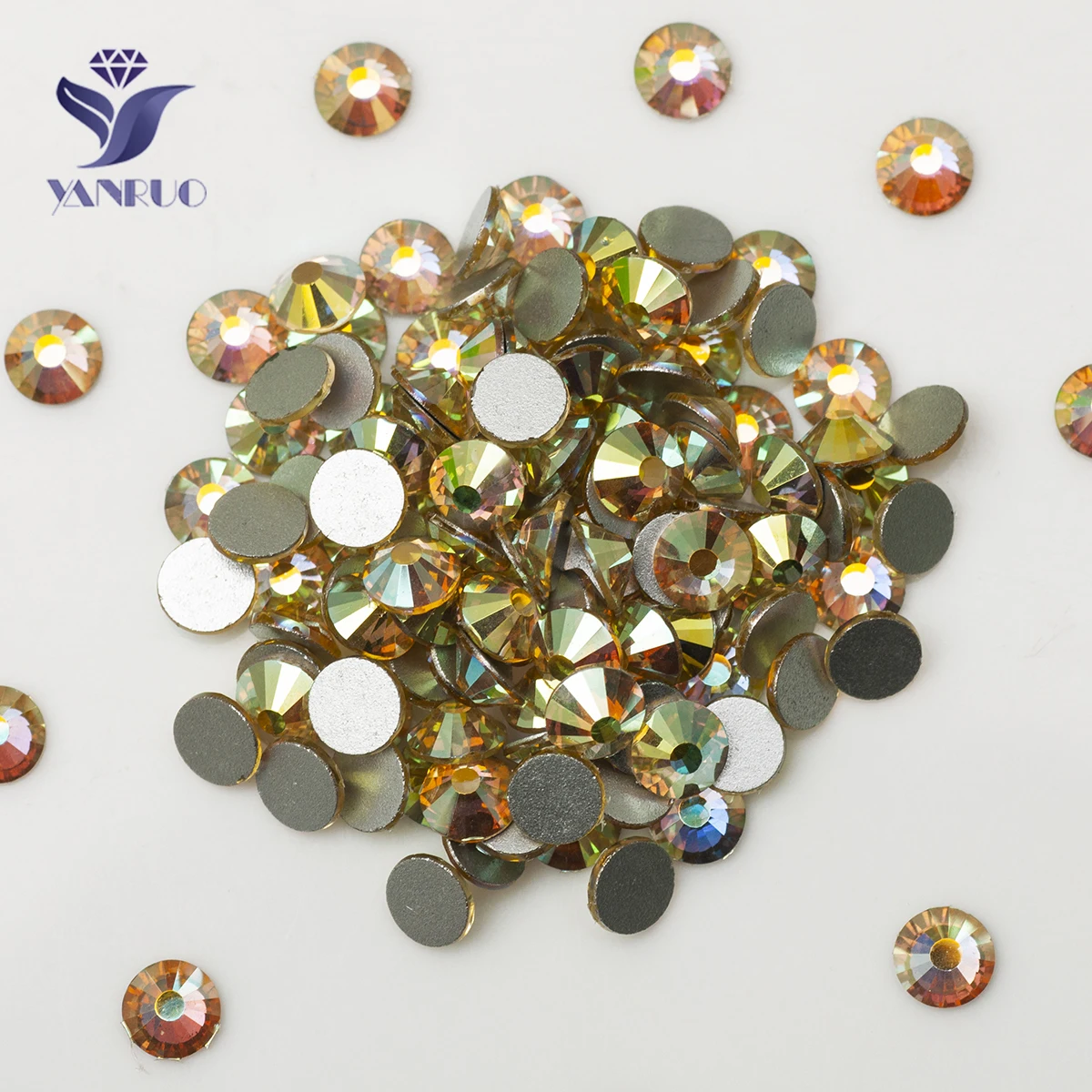 Jonquil Ab Crystal Rhinestones | Yanruo Glass Crystals Sew - 2058nohf ...