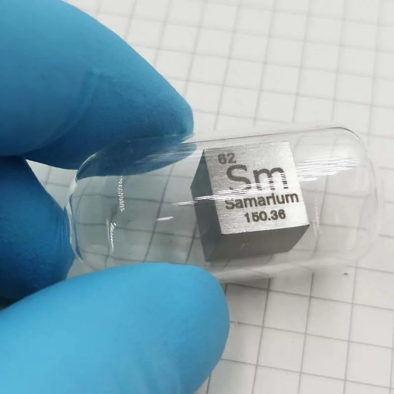 10mm Samarium Sm Cubic Periodic Table Cube 99.9% Pure Samarium Cubic ...