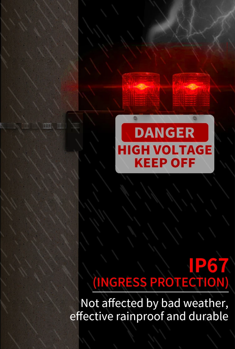 Solar warning light pole support obstruction light street light warning ...