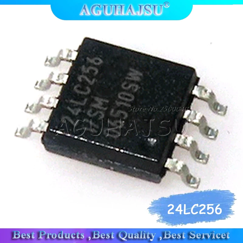 10 개/몫 24LC256 I/SN SOP8 24LC256 SMD|sn| - AliExpress