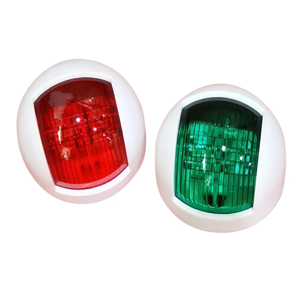 2pcs Boat Navigation Lights, LED Red and Green Marine Sailing Signal ...