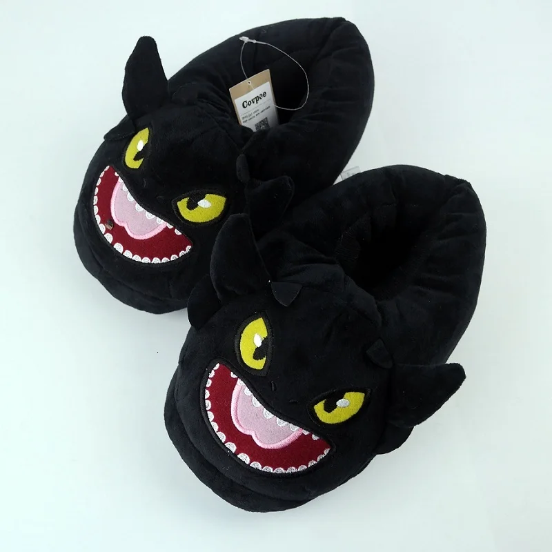 Halloween Toothless Train Dragon DreamWorks Cotton Slippers Plush Home ...