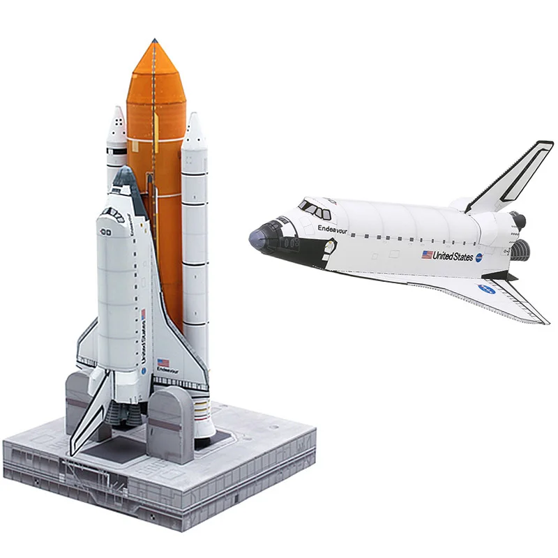 Buy Simplified Version Space Shuttle Fuel Tank and Rocket Set Handmade ...