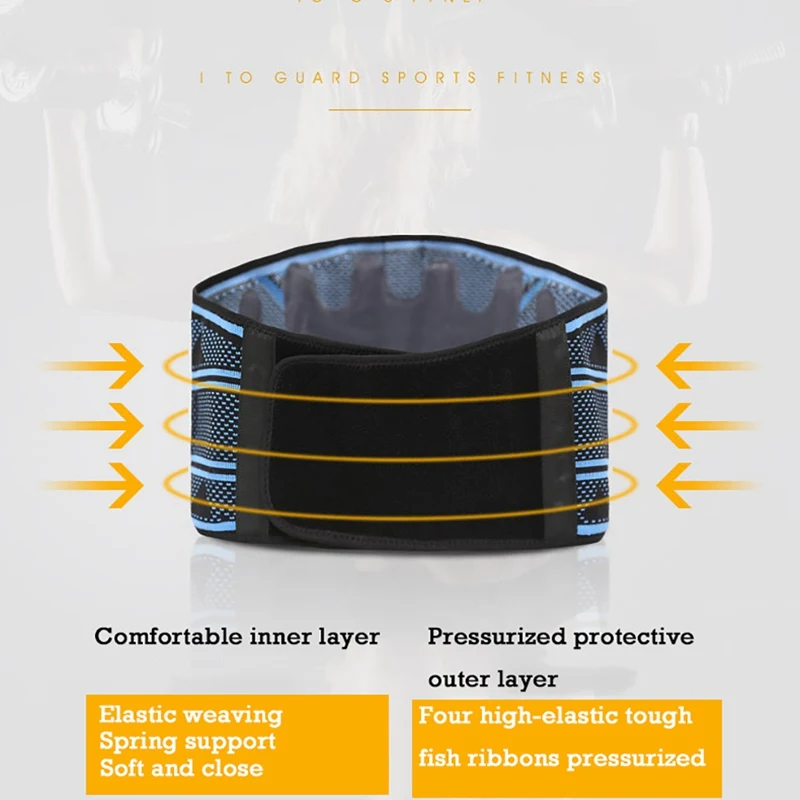 Waist Support Belt Adjustable Compression Lumbar Wrap Brace Protection ...