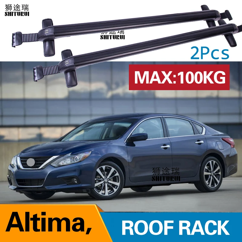 Shiturui 2pcs Roof Bars For Nissan Altima 2013-2018 Aluminum Alloy Side ...