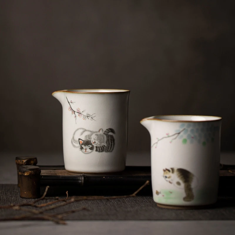 LUWU-ceramic-tea-pitchers-chahai-cute-cat-chinese-kung-fu-tea ...